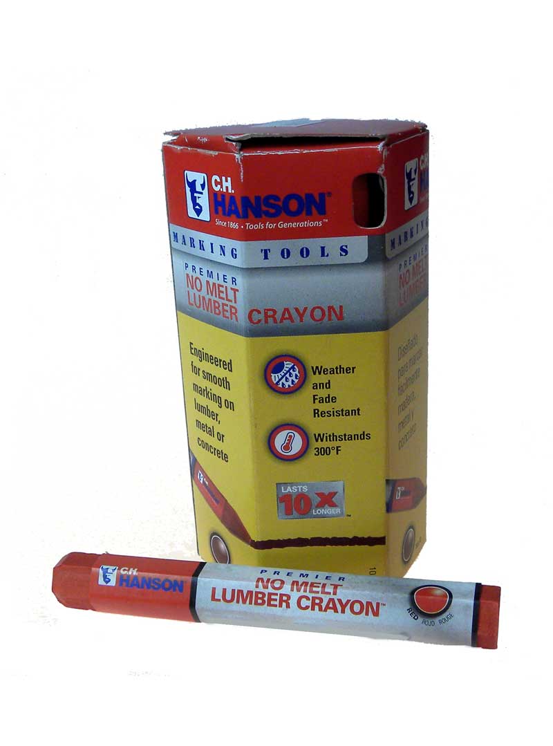 Red No Melt Lumber Crayons | for Lumber, Metal, Concrete