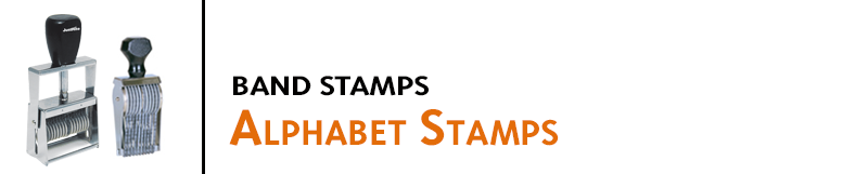 Alphabet Band Stamps for changing information