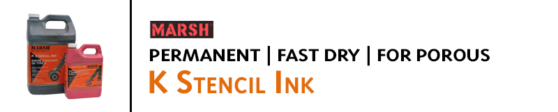 Marsh K Stencil Ink | For Porous Surfaces, Permanent