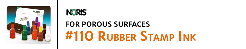 Noris #110 Black Ink | Rubber Stamp Ink for Paper & Office | Refill